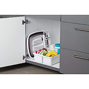 Prep Solutions by Progressive Swivel Spout Collapsible Dish Drainer Large Dish Tub, Pop Up Portable Dish Tub, Washing Basin