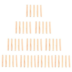 50Pcs Cabinet Drawer Round, M8 by 60Mm Dowels Kallax Dowels 101339 Fluted Wooden Craft Dowel Pins Rods (M6*50(50PCS))