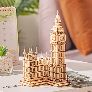 Rowood 3D Puzzles for Adults Wooden Model Kit Adult Craft Kit Gifts for Teens Age 14+ Big Ben