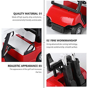 WINOMO Die-cast Model Metal Golf Cart Model,Pull Back Action Golf Cart, Mini 1:20 Scale Golfcart Vehicle for Kids Party Favor Home Office Decor