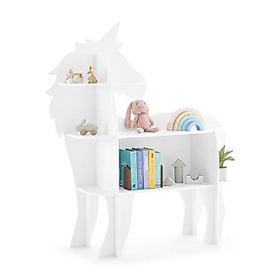 Delta Children Unicorn Bookcase - Greenguard Gold Certified, White
