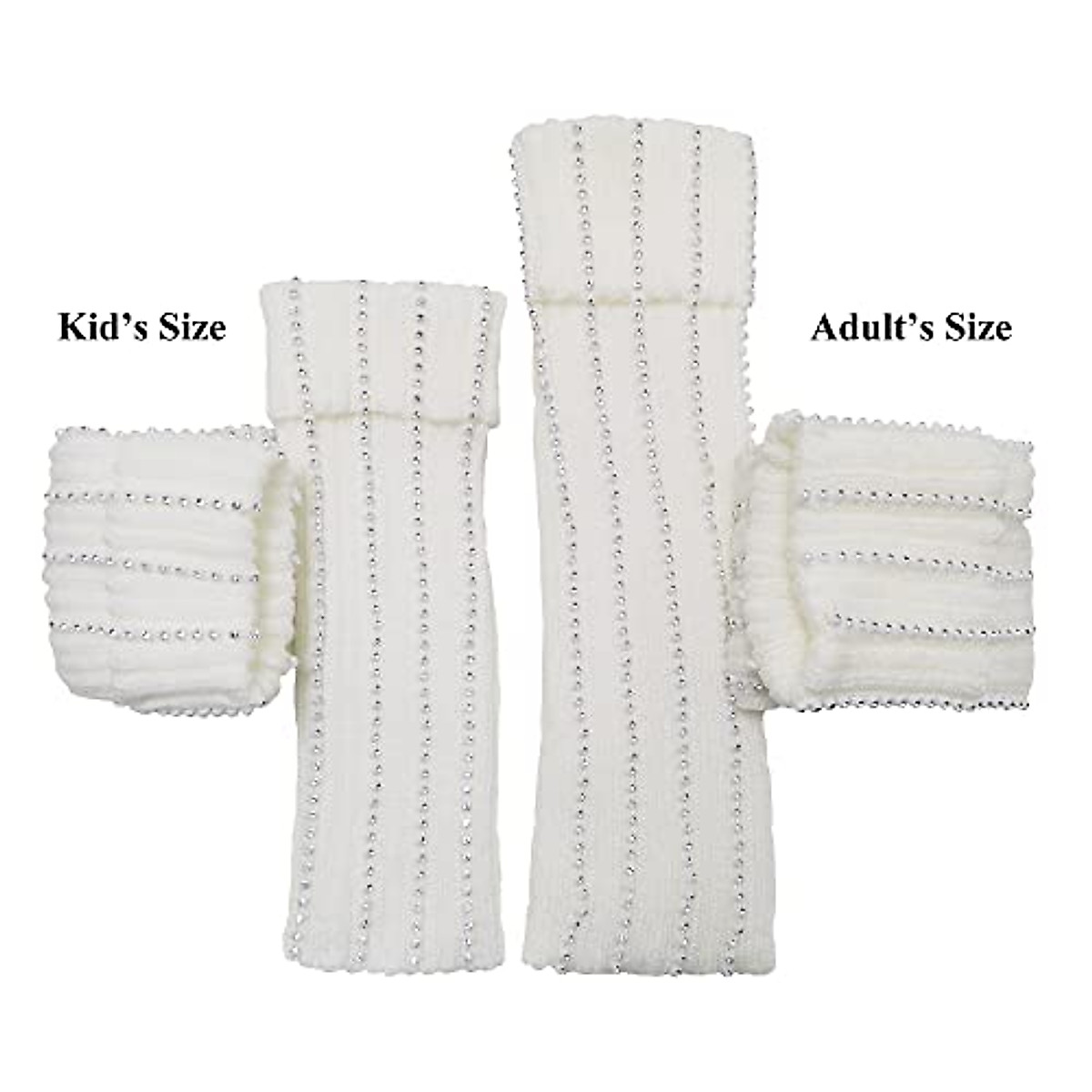 BOMJJOR Michael Ankle Socks Fashion MJ Jackson Costume Sequins Sock Tubes Men Women Kids Billie Jean Socks Cover (Off White Socks for Adults)