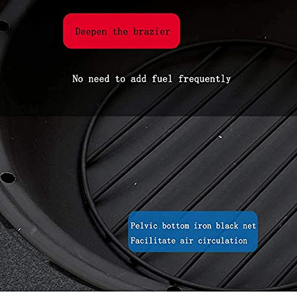 LEAYAN Garden Fire Pit Grill Bowl Grill Barbecue Rack Backyard Patio Garden Fireplace BBQ Grill Firepit Bowl Outdoor Fire Pit Table Outdoor Heaters & Fire Pits with Grill Grate