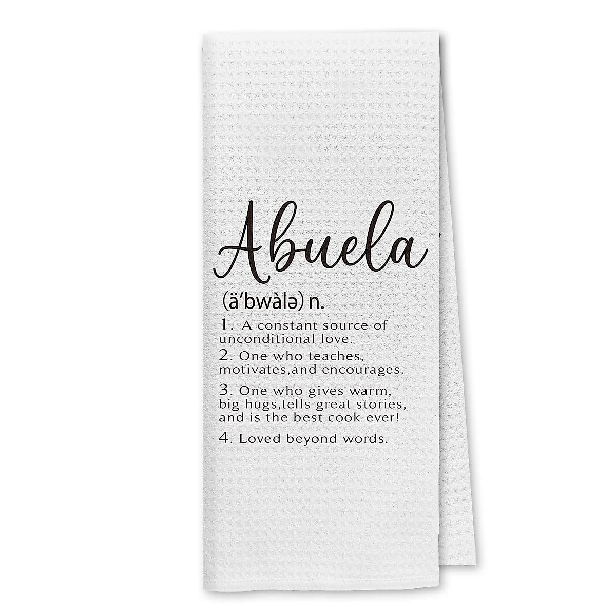 Dibor Abuela Definition Kitchen Towels Dish Towels Dishcloth,Abuela Grandma Appreciation Decorative Absorbent Drying Cloth Hand Towels Tea Towels for Bathroom Kitchen,Grandma