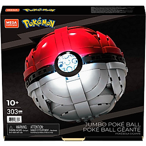Mega Construx Pokémon Jumbo Poké Ball Construction Set, Building Toys for Kids, 1 piece