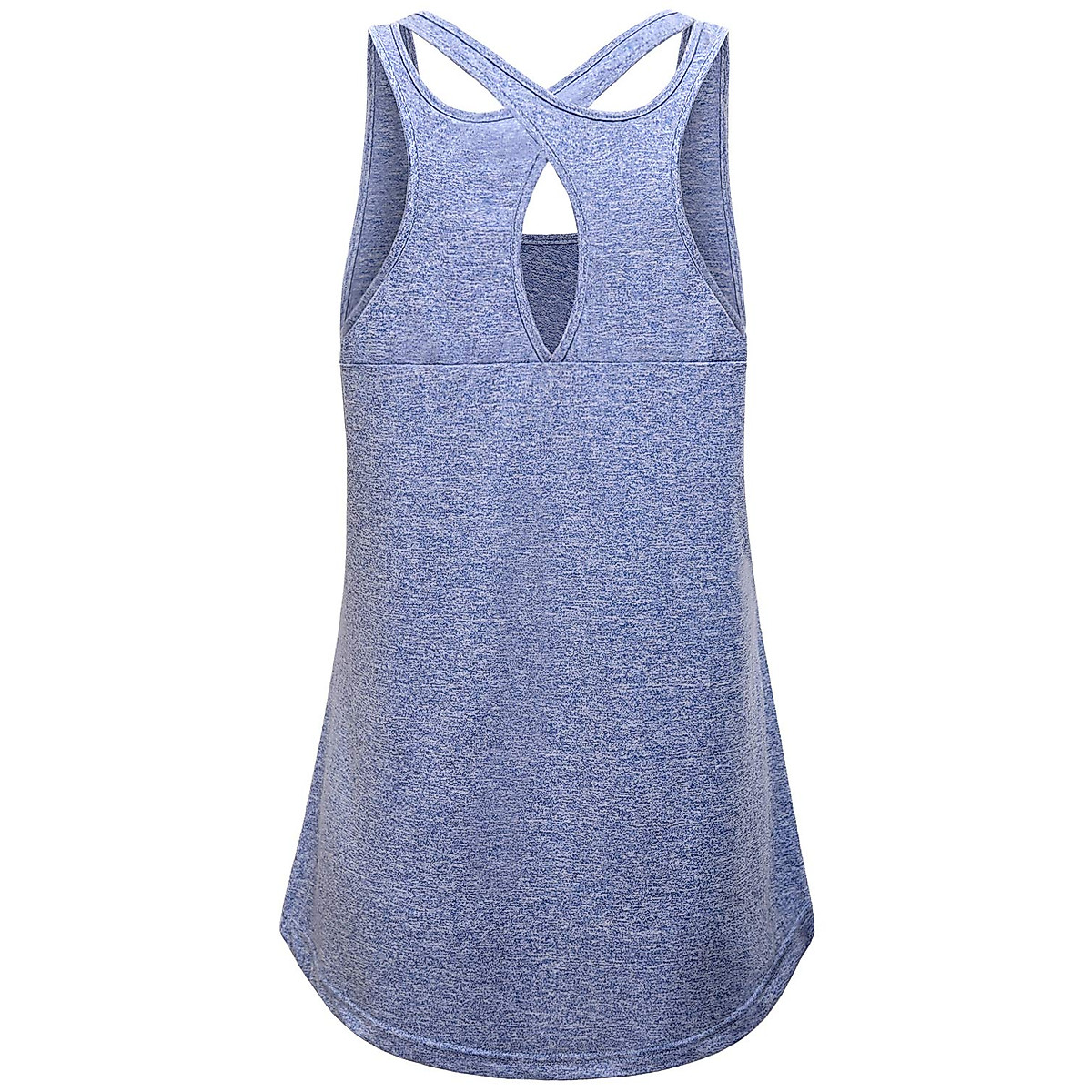 MOQIVGI Workout Tank Tops for Women Summer Sleeveless Yoga Tunic Shirts Juniors Boutique O Neck Elastic Loose Fit Sports Clothing Utility Cute Soft Breezy Fast Dry Gym Wear Clothes Blue Medium