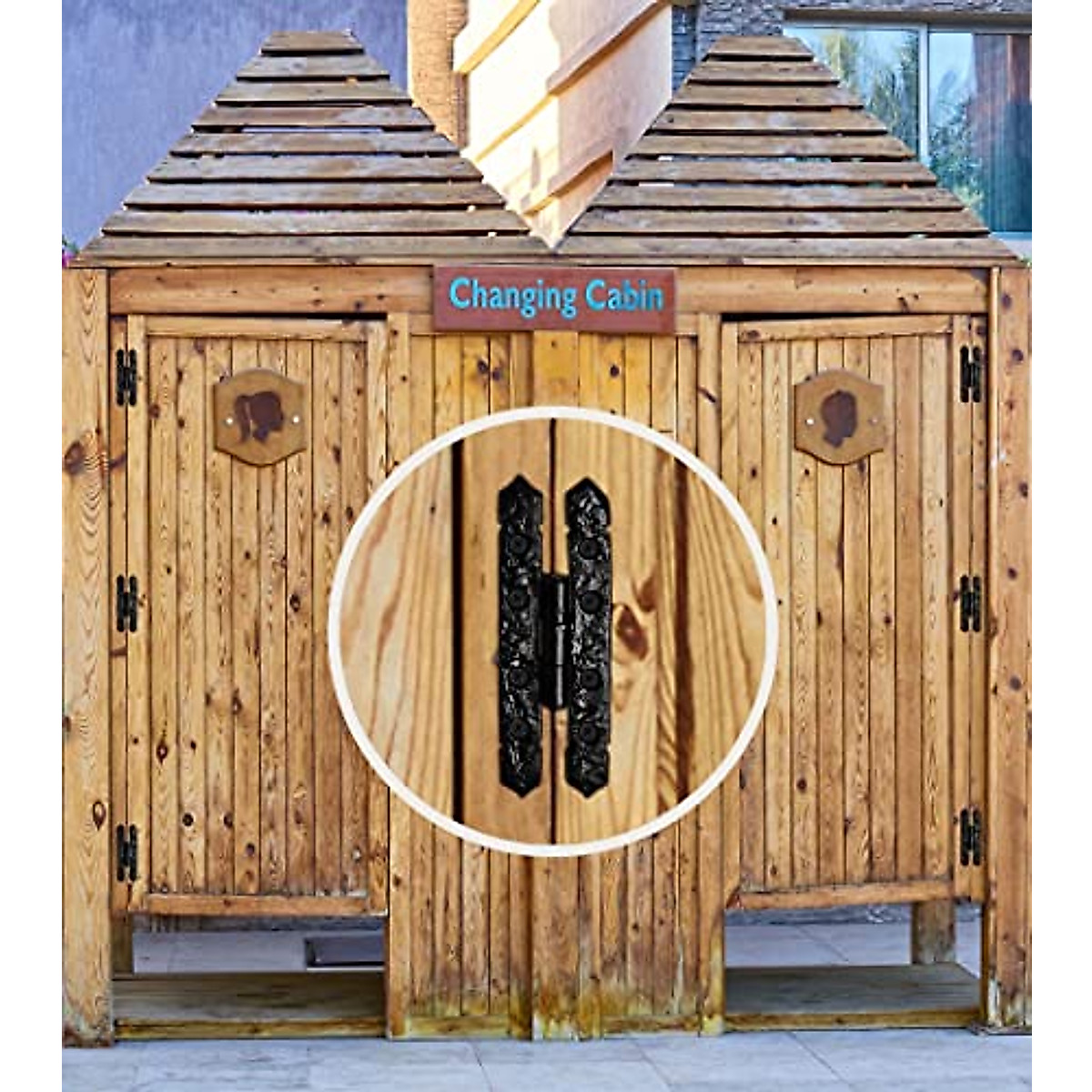 Akatva Cabinet Hinge Set - 4-Piece Cabinet Hinges for Wooden and Metal Cabinets, Cabinets - Antique Iron Cabinet Door Hinges Hardware Kit - Easy Setup Indoor, Outdoor Cabinet Door Hinge Set