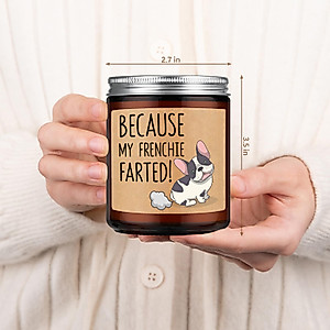 LEADO Candles, Frenchie Gifts for Women, Men - Funny Bulldog Gifts for Frenchie Owners, Frenchie Dad, Frenchie Mom Gifts - Christmas, Birthday Gifts for Frenchie Lovers, Bulldog Lover Gifts