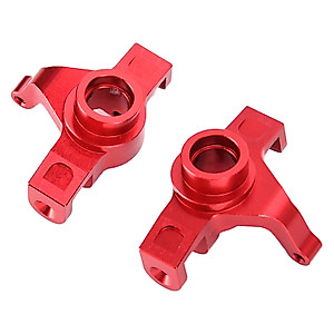 Dilwe 2 Pieces RC Alu Front Steering Shell, RC Cars Spare Parts Fit for HBX 16889 1/16 Remote Control Car, Red
