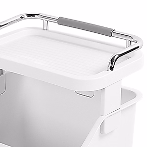 Rolling Laundry Basket Reinforced Clothes Storage Organizer with 4 Wheels for Home Kitchen Bathroom (3 Steps)