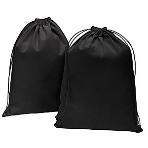 DR Cotton Blend Drawstring Bags for Storage, Shoes, Wardrobe, Pantry, Travel and Organization (7 x 12 inch - 12 pack)