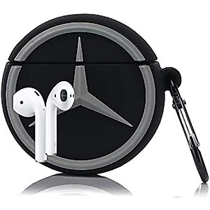 Haristar AirPod Case Cover, Soft Silicone Protective Cover with Keychain for Women Men Compatible with Apple AirPod 2nd 1st Generation Charging Case