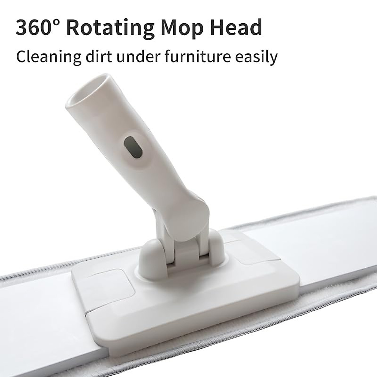 CQT Commercial Flat Microfiber Floor Mop Cleaning System 20" Inch Wet Dry and Dust Hardwood with 4 Washable Pads Cleaner for Laminate Tile Stainless Steel Handle and Extension (PT15 New)