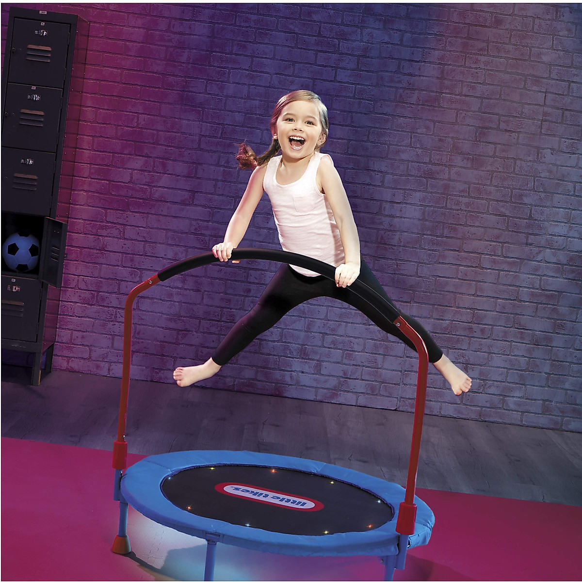 Little Tikes Light-Up 3-foot Trampoline with Folding Handle for Kids Ages 3 to 6