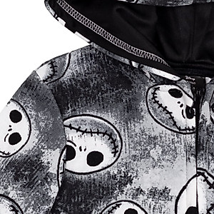 Disney Nightmare Before Christmas Jack Skellington Toddler Boys Fleece Zip Up Hoodie Tie Dye Black 4T