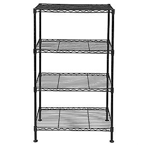 4-Shelf Adjustable Storage Shelving Unit Organizer Wire Rack Metal for Kitchen