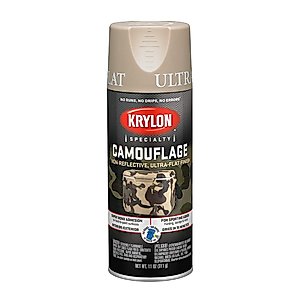 Krylon Camouflage Paint, Ultra Flat, Sand, 11 oz. - K04295000