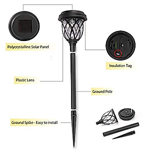 SuLethe Solar Pathway Lights Outdoor, 6 Pack Solar Powered Led Garden Lights, Waterproof Landscape Lighting for Patio, Lawn, Driveway, Walkway (Cold White)