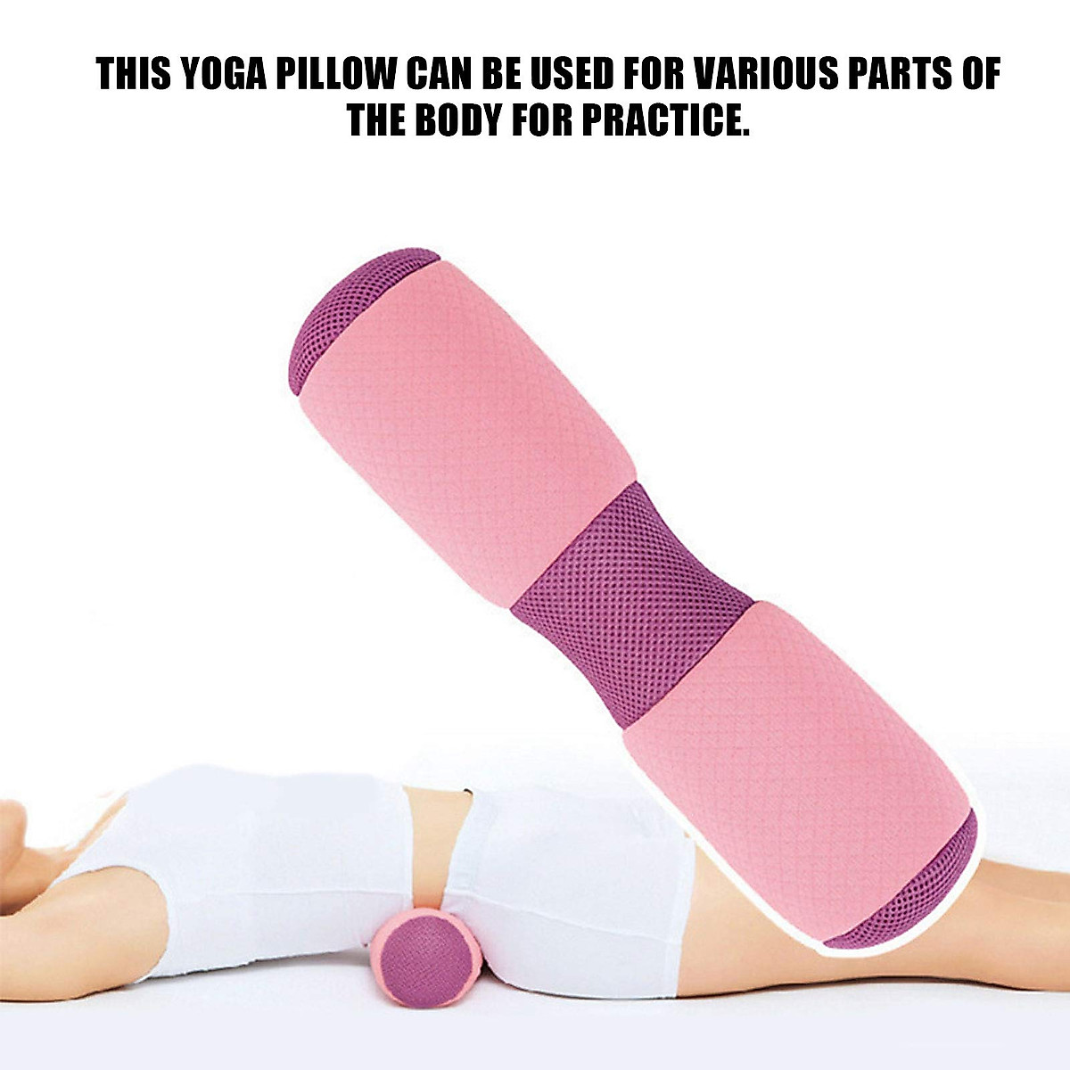 Yoga Bolster, Yoga Waist Pillow Lumbar Vertebra Pelvis Correction Bolster Cushion Memory Foam Block, Sturdy Yoga Cushion, Correct Lumbar Pelvic Til