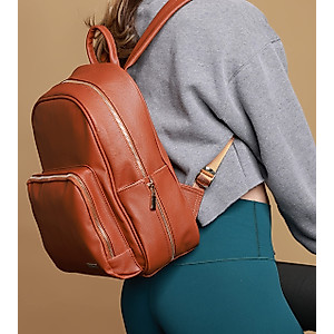 Love, Johnny Vegan Leather Diaper Bag and Backpack for Men and Women (Sierra Brown)