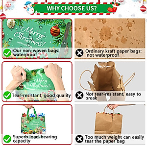 12Pack Large Christmas Bags For Gifts, 12 Styles Reusable Christmas Gift Bags With Handle, 12.4"×9.7"×6.8"Christmas Tote Bags For Gifts, Xmas Gift Bags, Holiday Gift Bags For Christmas Presents