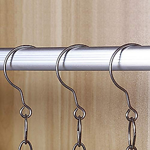 2 Pcs Space Saving Clothes Hanger Chains Stainless Steel Closet Clothes Hanger Organizer Wardrobe Space Saver Hanger