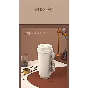 Stay Cool and Stylish with our Stainless Steel Iced Coffee Cup - 17.9oz, Red -Ceramic Inner Lining Includes Lid and Straw!