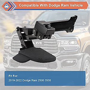 ZONFANT Rear Bed Step, Retractable Bumper Side Tailgate Step Compatible with 2019 2020 2021 2022 Dodge Ram 2500 3500, Replace#82215842AE 82215842AD 82215842AG 82215842AC 82215842AH