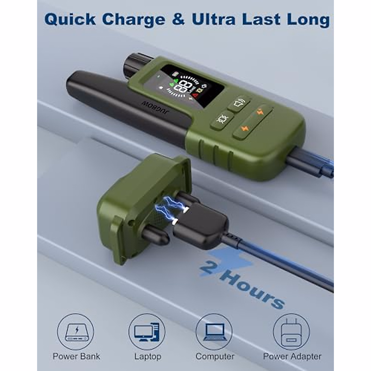 Jugbow Dog Shock Collar - 3300FT Dog Training Collar with Remote Innovative IPX7 Waterproof with 4 Training Modes, Rechargeable E-Collar for All Breeds