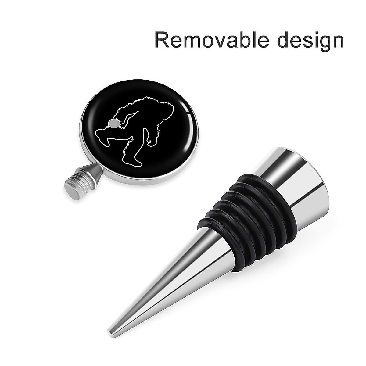 Bigfoot Carrying Kettlebell Wine Bottle Stopper Zinc Alloy Beverage Bottle Stoppers for Gifts Bar Holiday Party Wedding