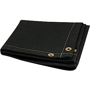 Steiner 397-6X8 Z-Flex 26-Ounce Vermiculite Coated Fiberglass Welding Blanket, Black, 6' x 8'