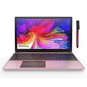 Gateway 15.6" FHD Ultra Slim Laptop Computer, Intel Quad-Core i5 1035G1 up to 3.6GHz(Beat i7-8565U), 16GB DDR4 RAM, 256GB SSD, Fingerprint Scanner, HDMI, Windows 10, Rose Gold, 64GB Flash Drive
