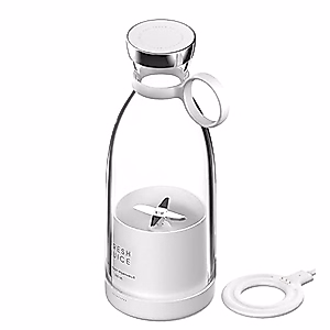 Portable Blender, Multifunctional Personal Size Blender with USB Rechargeable, Mini Smoothie Blender , Hand Blender for Home Office Gym Travel,A fancy gift (White)