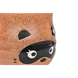 Mino Ware Traditional Japanese Yunomi Tea Cups, Boy & Girl Tanuki Japanese Racoon Dog Design for Green Tea, Matcha Tea