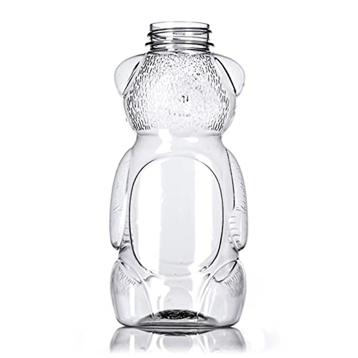 Natural Farms Pack of 3-16 oz Plastic Bear Honey Bottle Jars - Honey Squeeze Bottle Empty for Storing and Dispensing Honey