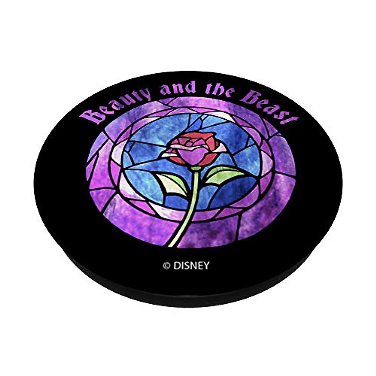 Disney Beauty And The Beast Rose Stained Glass PopSockets PopGrip: Swappable Grip for Phones & Tablets