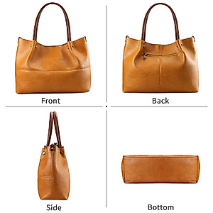 Handbags for Women Purses Vegan Leather Satchels Top-Handle Tote Shoulder Bags Designer Crossbody Bag Set 2pcs