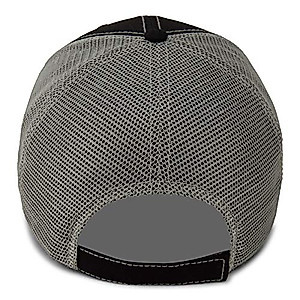Paramount Outdoors Bone Collector Black and Grey Mesh Back Baseball Cap with Hook and Loop Closure (Black and Grey)