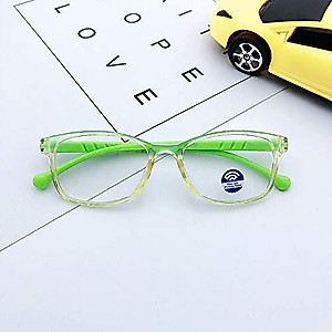 azuza Kids Blue Light Blocking Glasses 5 Pack, Anti Eyestrain & UV Protection, Computer Gaming TV Phone Glasses for Teens Boy Girls Age 3-14 (5pack Transparency)