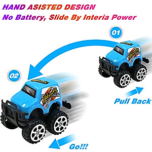 HALOGATE Easter Eggs Fillers Easter Basket Stuffers, 12 PCS Plastic Easter Eggs with Pull Back Cars Inside, Easter Egg Surprise Filled Toy Vehicles for Kids Gifts Party Favors Easter Eggs Hunt