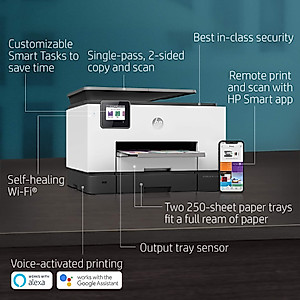 HP Officejet Pro 9020 All-in-One Colour Inkjet Printer 1MR78A USB Wireless (Renewed)
