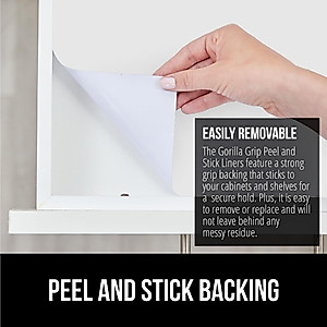 Gorilla Grip Peel and Stick Adhesive Removable Liner for Books, Drawers, Shelves and Crafts, Easy Install Kitchen Decor Paper, Contact Liners Cover Book, Drawer, 11.8 in x 20 FT Roll, Clear Matte