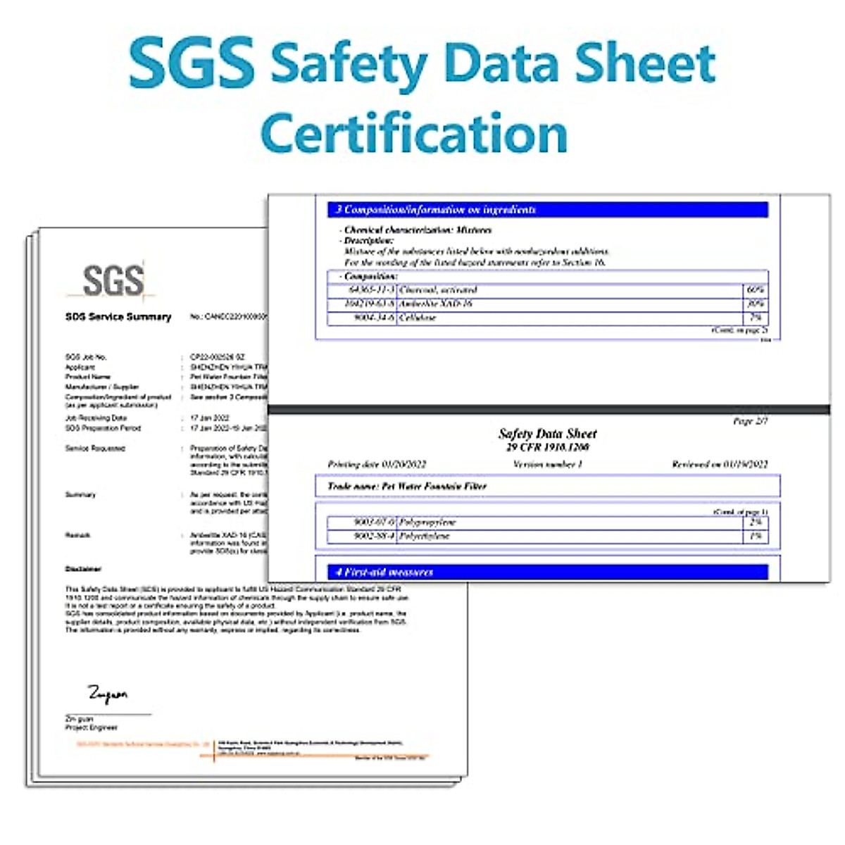 ORSDA Cat Water Fountain Filters, Replacement Carbon, Resin Filters for D30 67oz/2L Automatic Pet Fountain Cat Water Fountain Dog Water Dispenser, 3 Triple Filtration System… (12PCS 67oz/2L Filters)