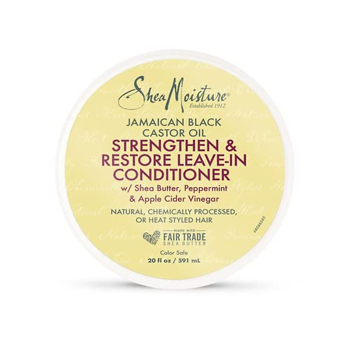 SheaMoisture Leave In Conditioner Conditioner For Hair Jamaican Black Castor Oil To Soften and Detangle Hair 20 oz