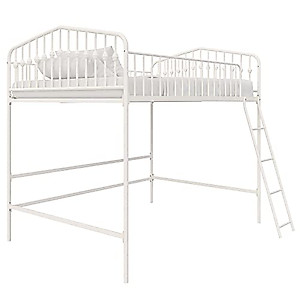 Novogratz Bushwick Metal Full Loft Bed, Off White