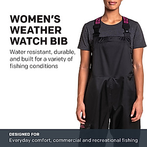Grundéns Women's Weather Watch Bib | Updated | Waterproof, Stain-Resistant, Black, Medium