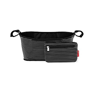 Skip Hop Universal Stroller Organizer, Grab & Go, Black Grey Stripes