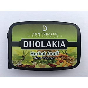 DHOLAKIA Herbal Snuff Tobacco Free- Nicotine And Tobacco Free Snuff- Nasal Snuff