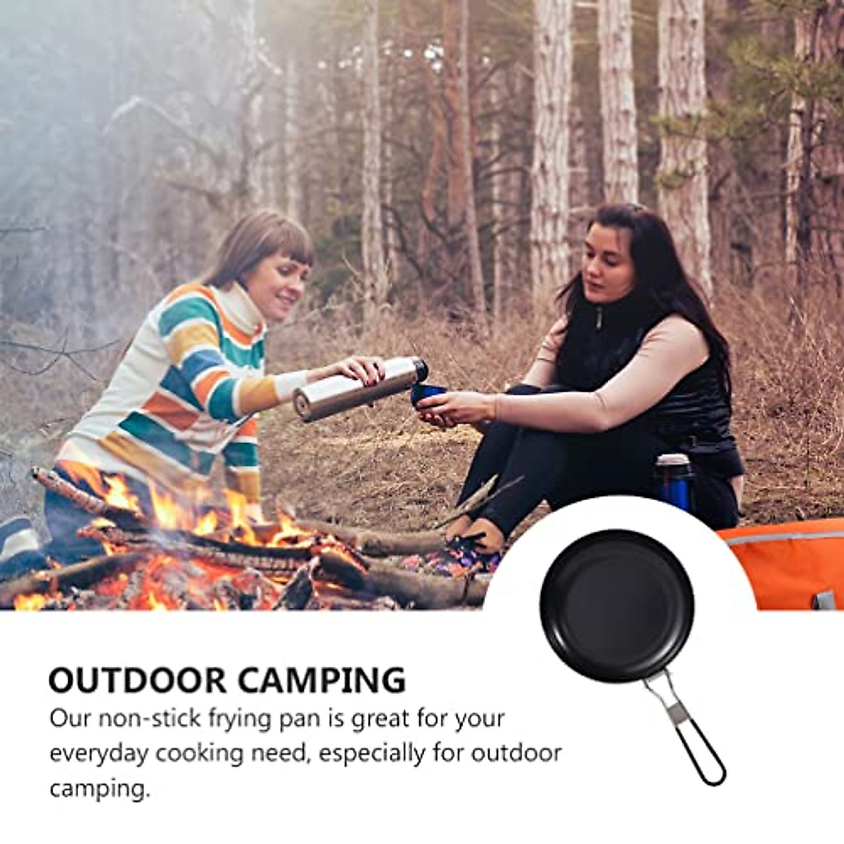 SEWACC 9 Frying Pan Saute Pan Camping Frypan Stove Grill Pan Cast Iron Grill Plate Cast Iron Griddle Pan Nonstick Bakeware Metal Cooking Utensils Iron Skillet Kettle Induction Cooker