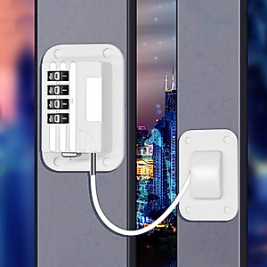 Fridge Lock, Refrigerator Combination Lock, Child Proof Baby Safety Locks, Multi Purpose Cabinet Lock Password Lock File Cabinet Lock, No Keys Needed(White)